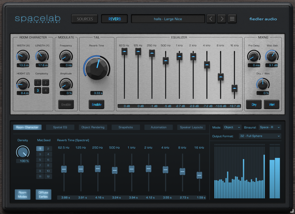 Spacelab Interstellar - highend immersive 3D reverb plugin